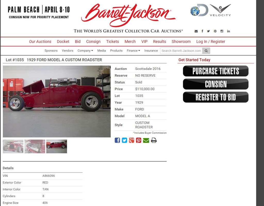 The Truth about the 1929 Roadster Dave Kindig Sold at Barrett-Jackson ...